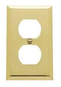 Baldwin Hardware Receptacle Solid Brass Switch Plate